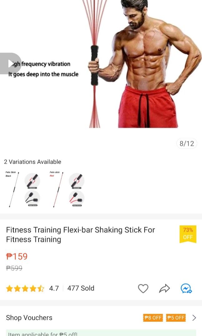 Training Shaking Stick, Sports Equipment, Exercise & Fitness, Cardio ...
