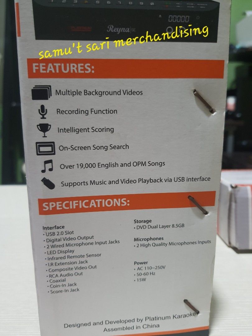 Videoke Karaoke For Sale THE PLATINUM Brand, TV & Home Appliances, TV ...