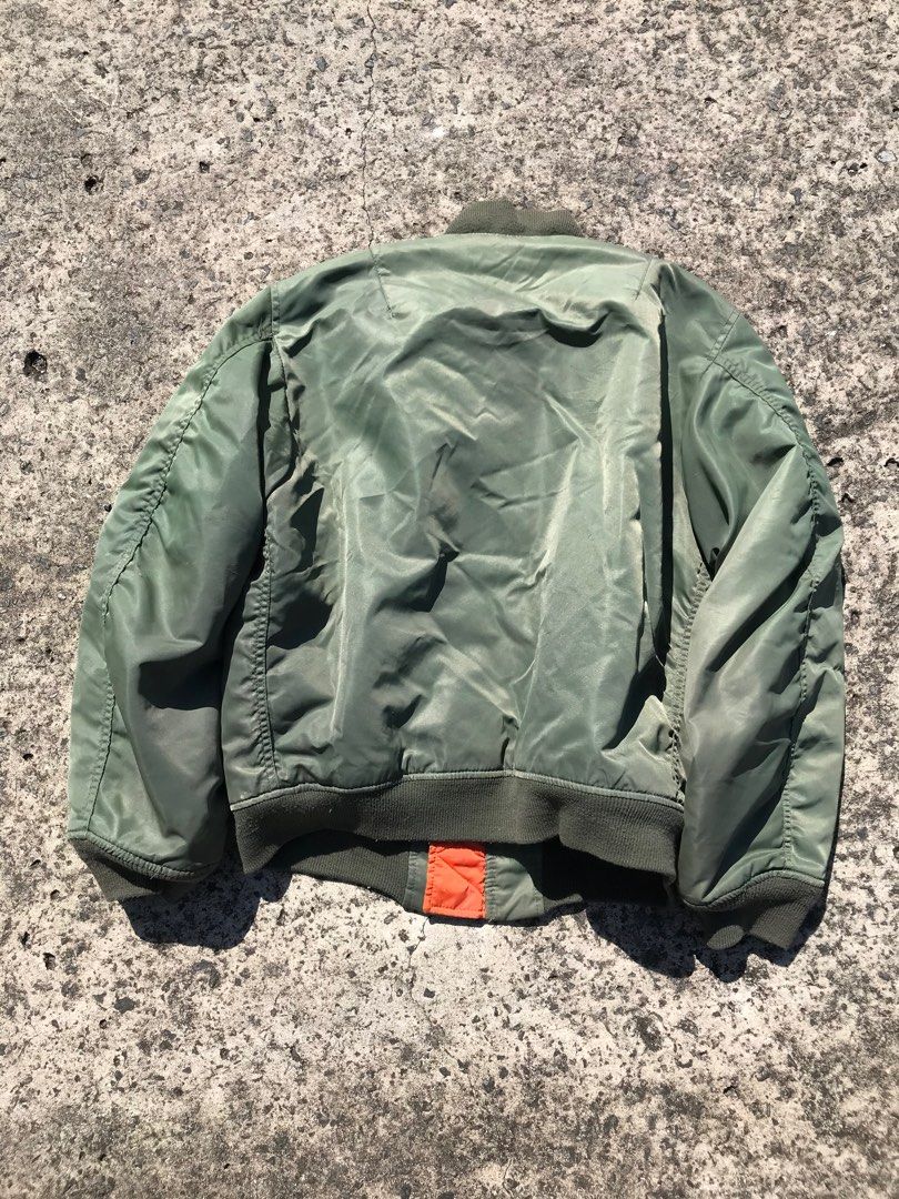 Vintage Reversible Military Flight Bomber Jacket MA-1, Men's Fashion, Coats, Jackets and ...