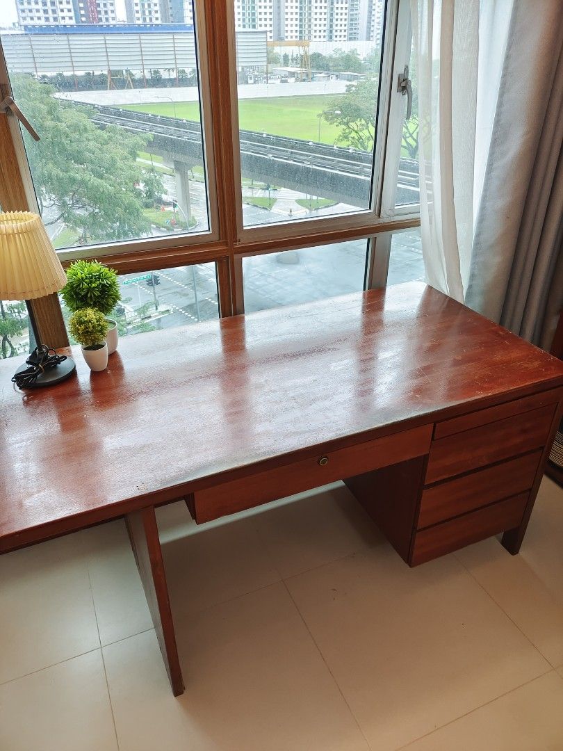Vintage Solid Wood Study Table, Furniture & Home Living, Furniture ...