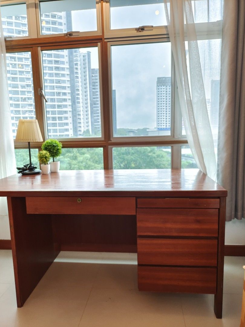 Vintage Solid Wood Study Table, Furniture & Home Living, Furniture ...