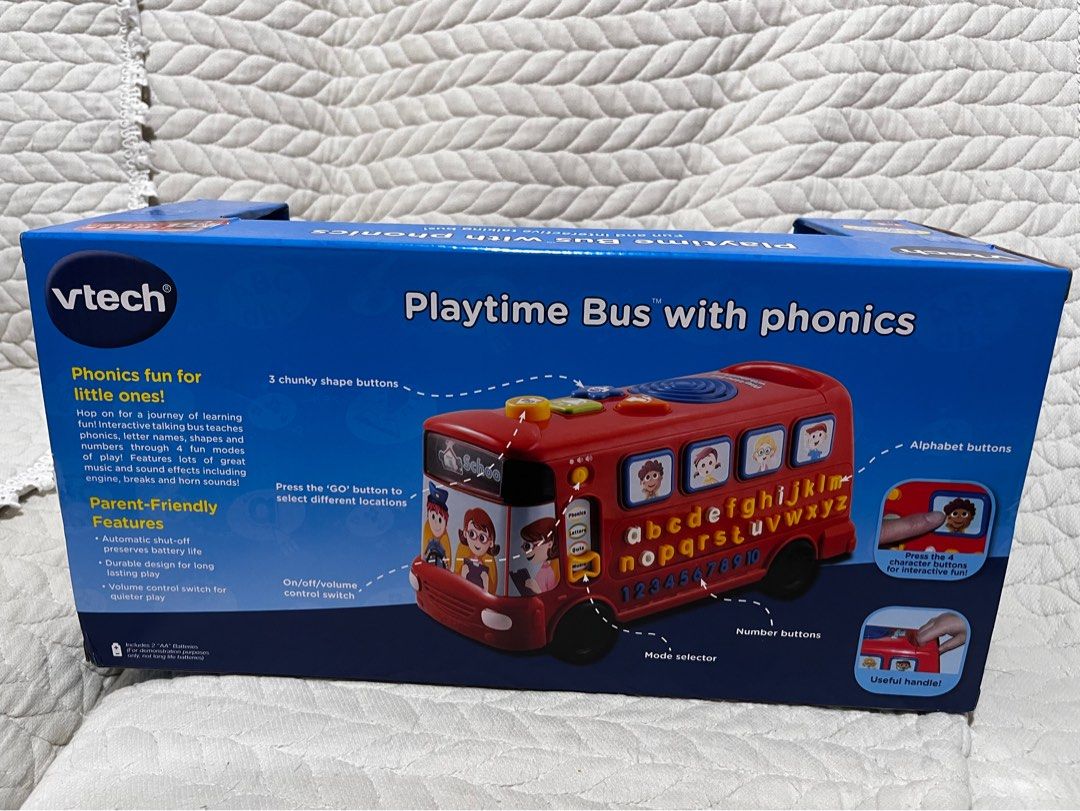 Vtech playtime bus with phonics 全新連盒無拆, 兒童＆孕婦用品, 嬰兒玩具 - Carousell