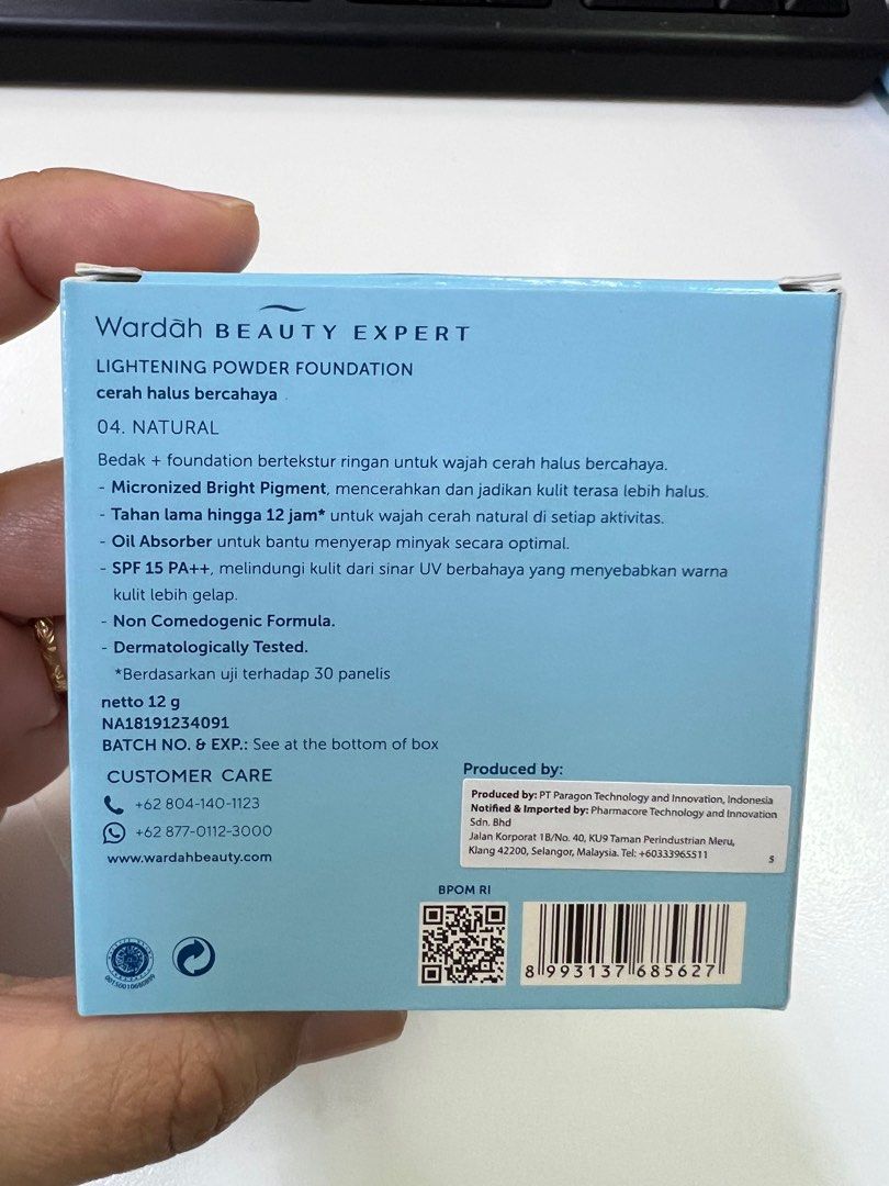 Wardah Compact Powder, Beauty & Personal Care, Face, Makeup on Carousell