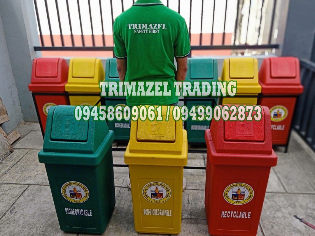 Waste segregation trash bin, Furniture & Home Living, Cleaning ...