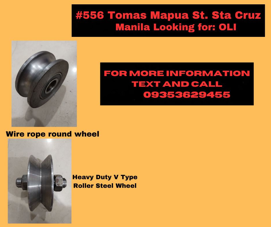 Wire rope round wheel & Heavy Duty V Type Roller Steel Wheel on Carousell