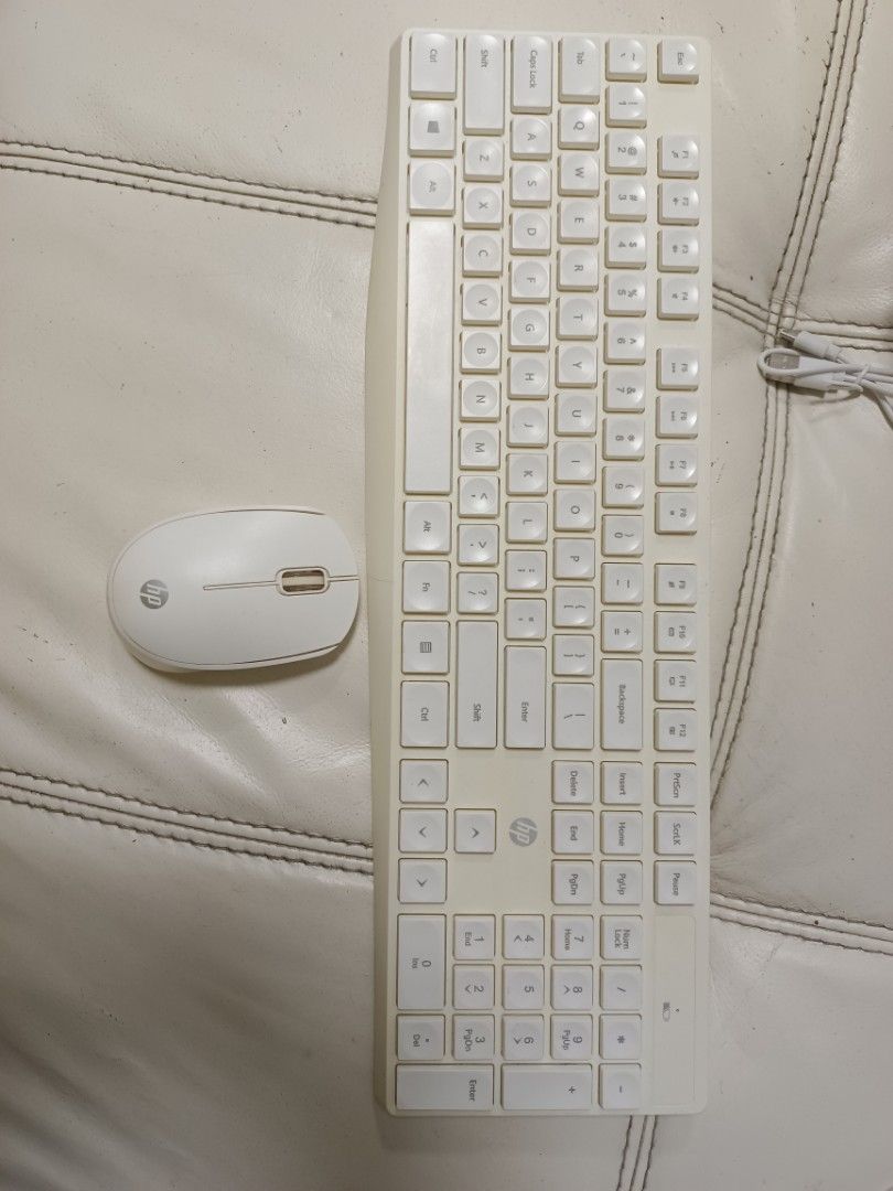 Wireless HP Keyboard And Mouse Set Computers Tech Parts Accessories Computer Keyboard On