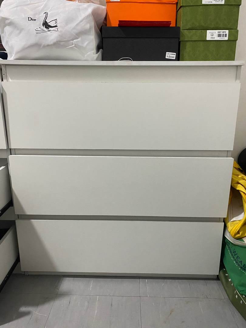 Wood Drawer Cabinet 3 Layers, Furniture & Home Living, Furniture ...