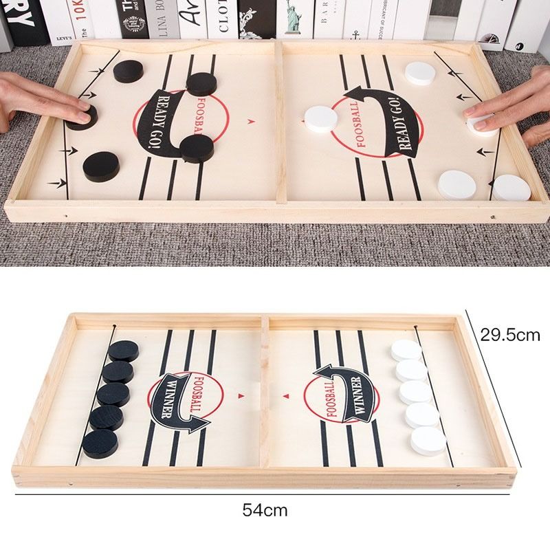 Wooden Desktop Catapult Chess Double-player Battle Fun Hockey Game ...