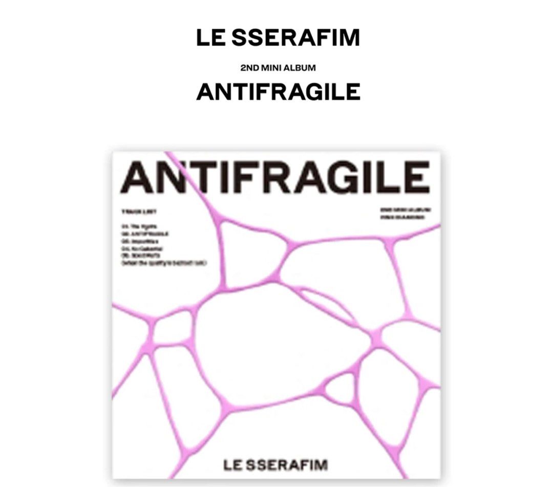 [WTS]Lesserafim antifragile compact album pink unsealed eunchae pc ...
