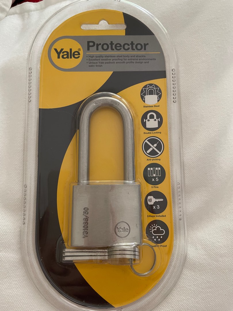 Yale Lock 60mm long latch, Furniture & Home Living, Security & Locks ...