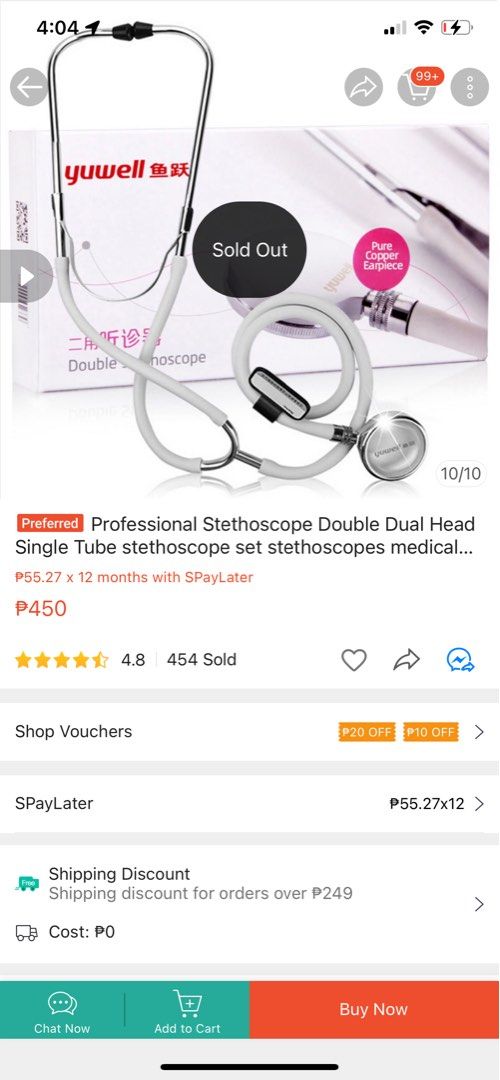 Yuwell Stethoscope, Health & Nutrition, Medical Supplies & Tools on ...