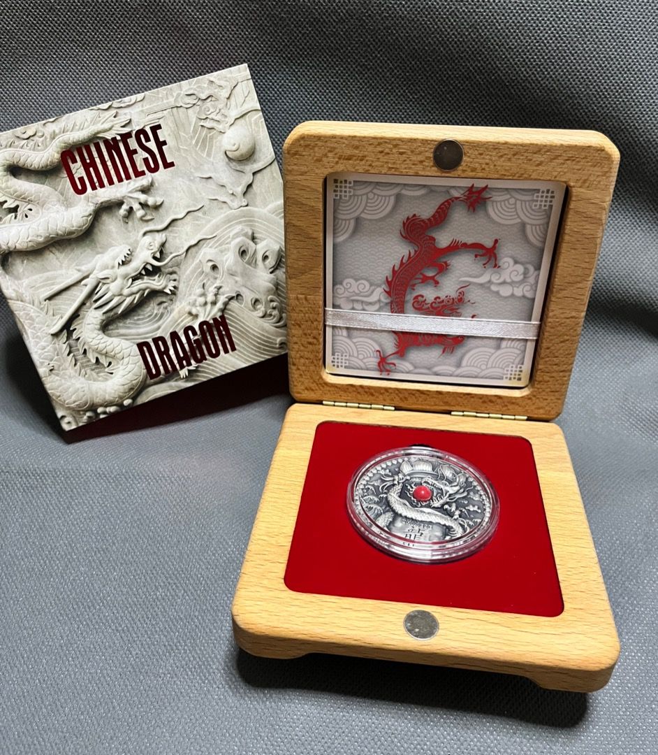 2018 CHINESE DRAGON – DRAGONS SERIES –2 oz $2 Ultra High Relief Antique ...