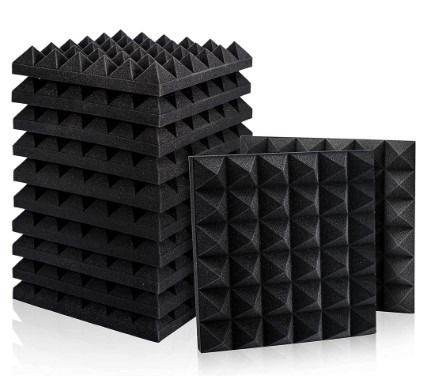 6/12/24 Pcs Pyramid Shape Acoustic Sound Proof Absorber Soundproof Home ...