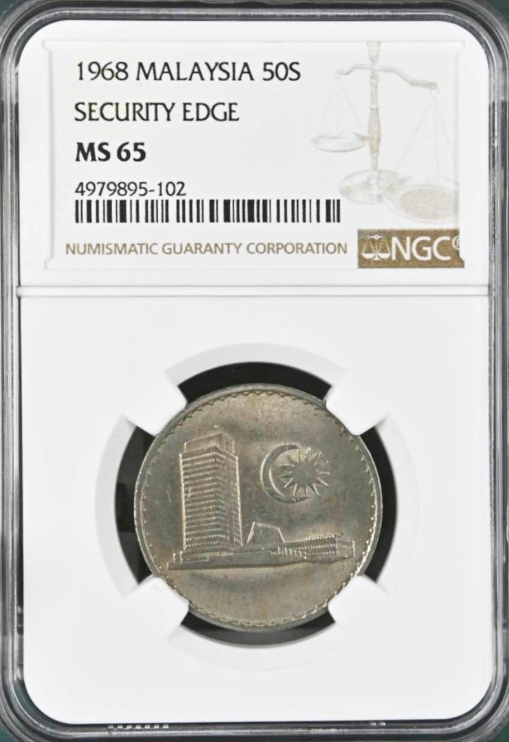 87. NGC Malaysia Parliament 1968 50C Security Edge MS65, Hobbies & Toys ...