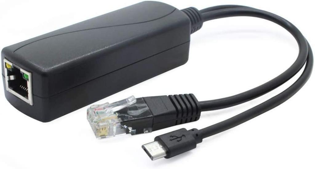 [900] ANVISION Gigabit PoE Splitter, 48V to 5V 2.4A Micro USB Ethernet ...