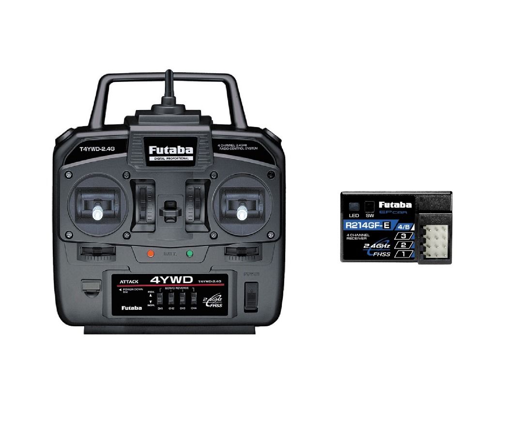 全新 Futaba 4YWD 2.4GHz FHSS 4-Channel Radio System Transmitter & R214GF ...