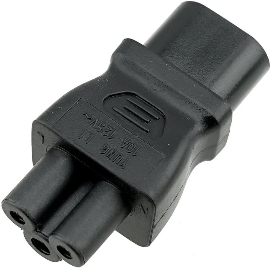 ACA1013 IEC C5 to IEC C8 Molded Plug Adapter Used to Convert Your IEC ...