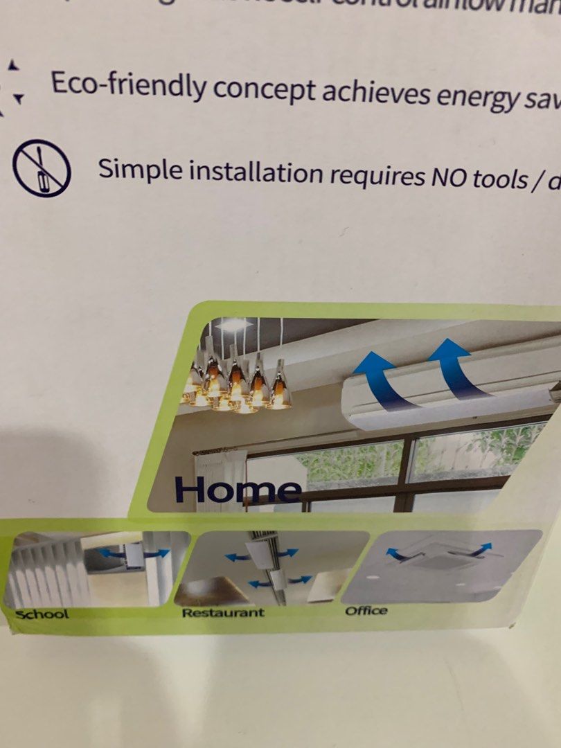 Air Easy Split Type Air Deflector, Furniture & Home Living, Home ...