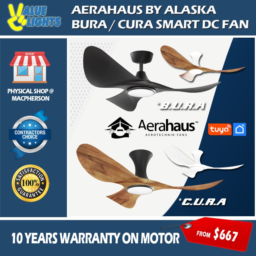 Alaska Aerahaus 43" BURA / BURAH / 52" CURA / CURAH Hugger Smart DC ...