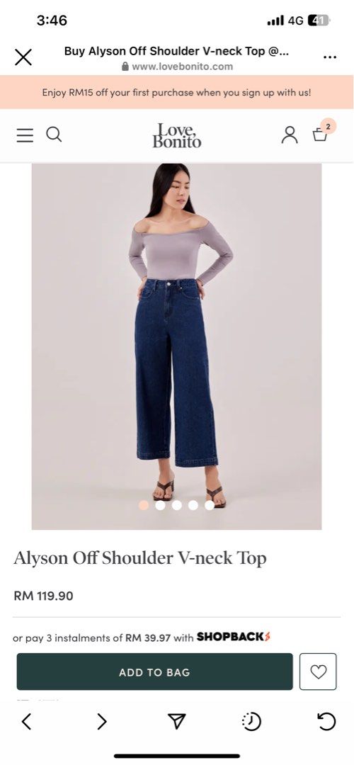 Alyson off shoulder, Women's Fashion, Tops, Blouses on Carousell