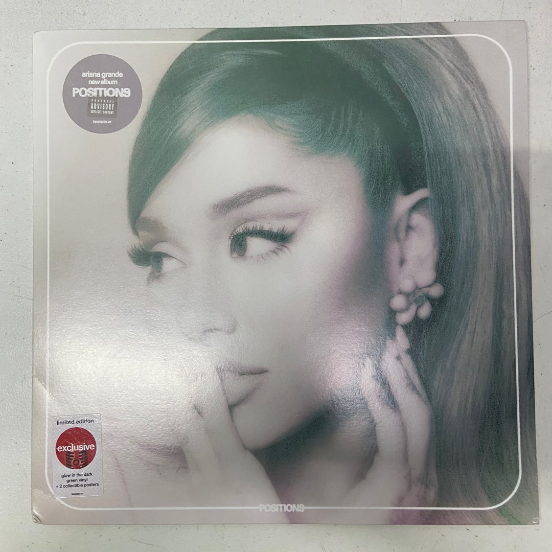 Ariana Grande - positions glow in the dark vinyl, Hobbies & Toys, Music & Media, Vinyls on Carousell