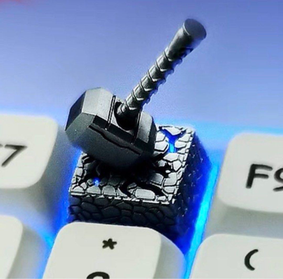 Artisan Keycaps Thor Battle Hammer, Computers & Tech, Parts ...