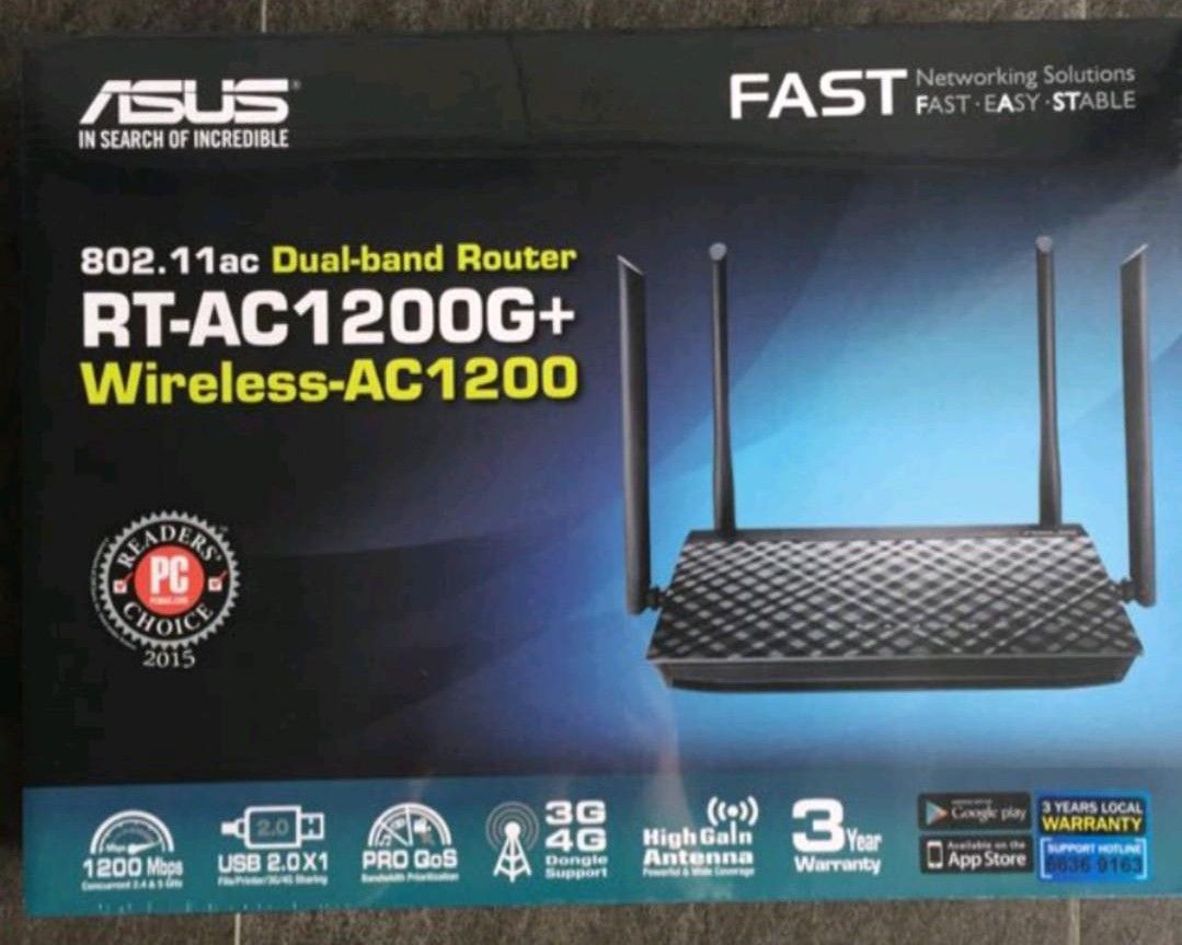 ASUS RT-AC1200G+ Router, Computers & Tech, Parts & Accessories ...