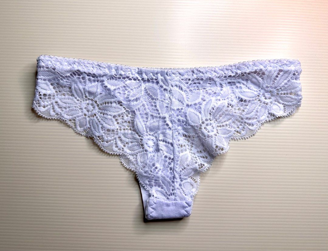 Audrey White Lace Cotton Panty, Women's Fashion, New Undergarments ...