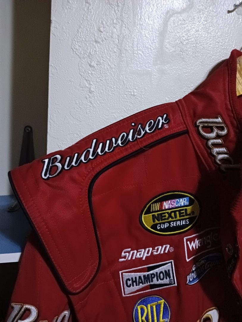 authentic nascar budweiser racing jacket, Men's Fashion, Coats, Jackets ...