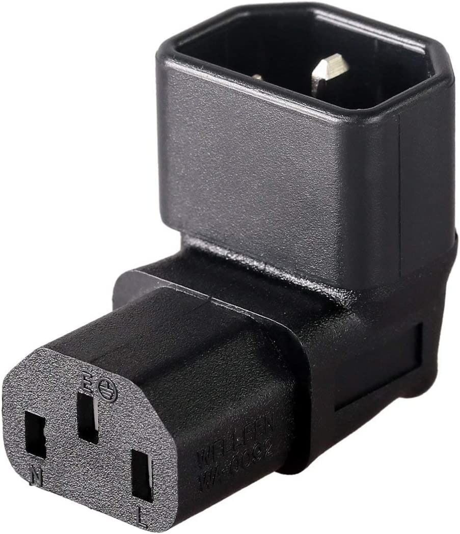B234 IEC C14 TO C13 POWER ADAPTER PDU PLUG/SOCKET UP 90 DEGREE Wall ...