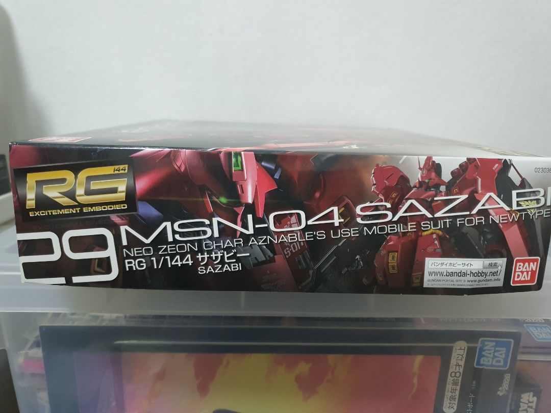 Bandai Real Grade RG 1/144 MSN-04 Sazabi Neo Zeon Char Aznable's Use Mobile Suit for Newtype ...