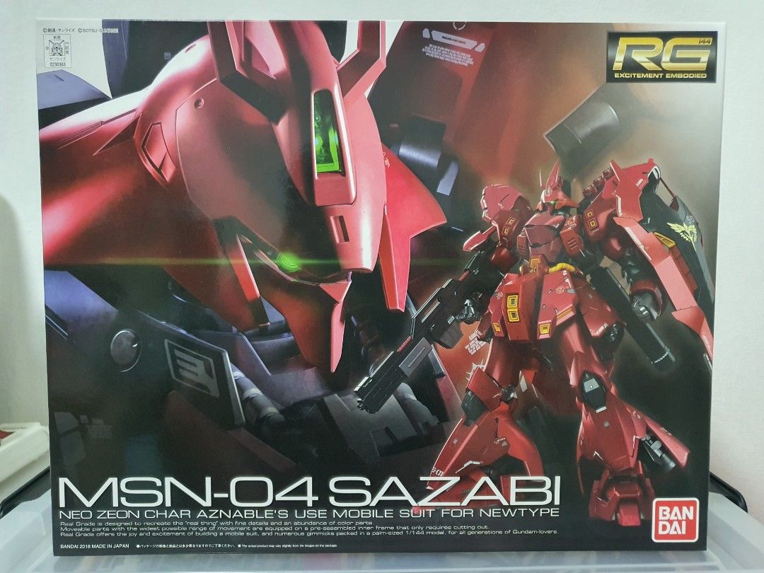 Bandai Real Grade RG 1/144 MSN-04 Sazabi Neo Zeon Char Aznable's Use ...