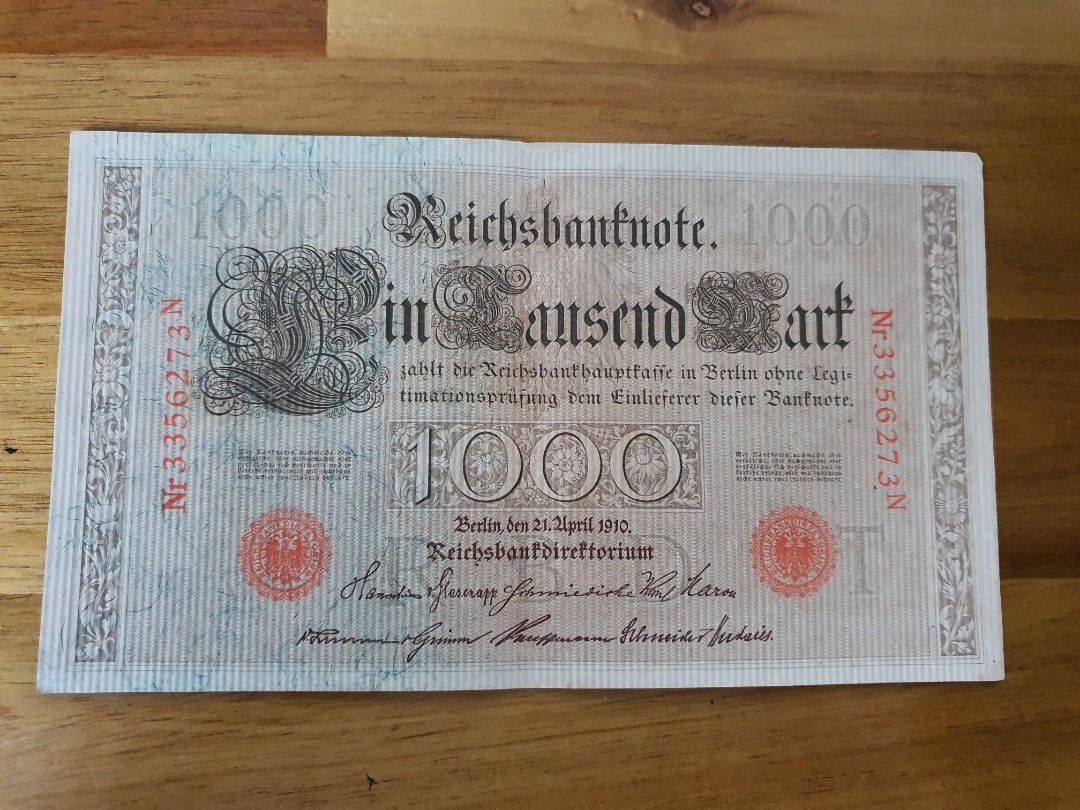 Banknote Berlin 21 April 1910, Hobbies & Toys, Memorabilia ...
