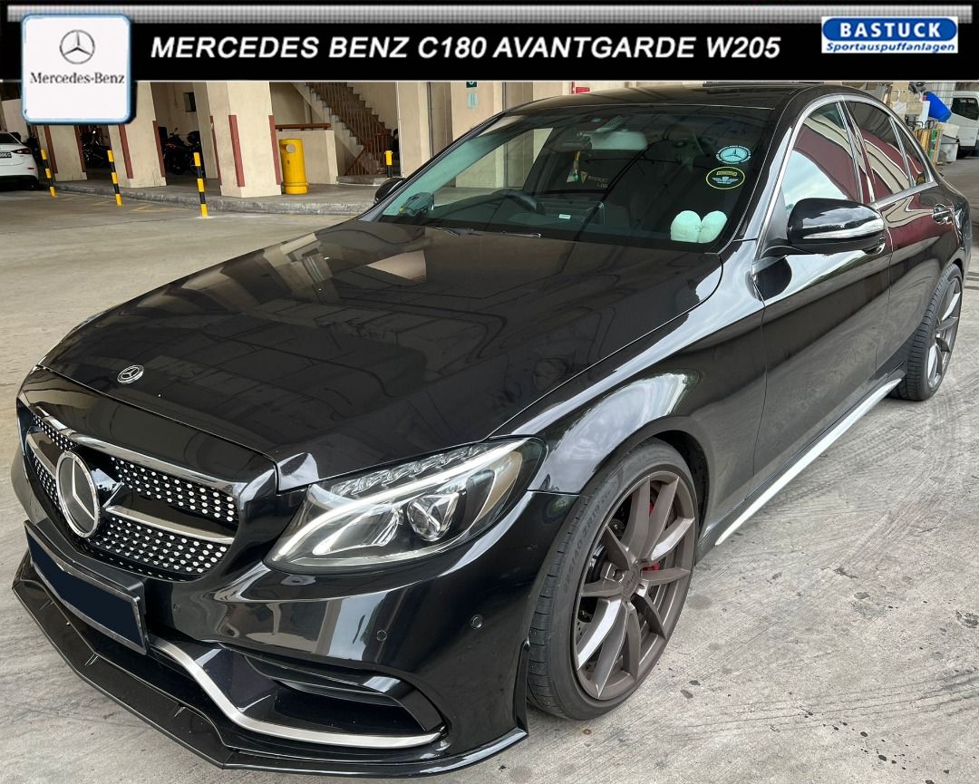 Bastuck cat-back exhaust system ( LTA-compliant ) - MERCEDES BENZ C180 AVANTGARDE W205, Car ...