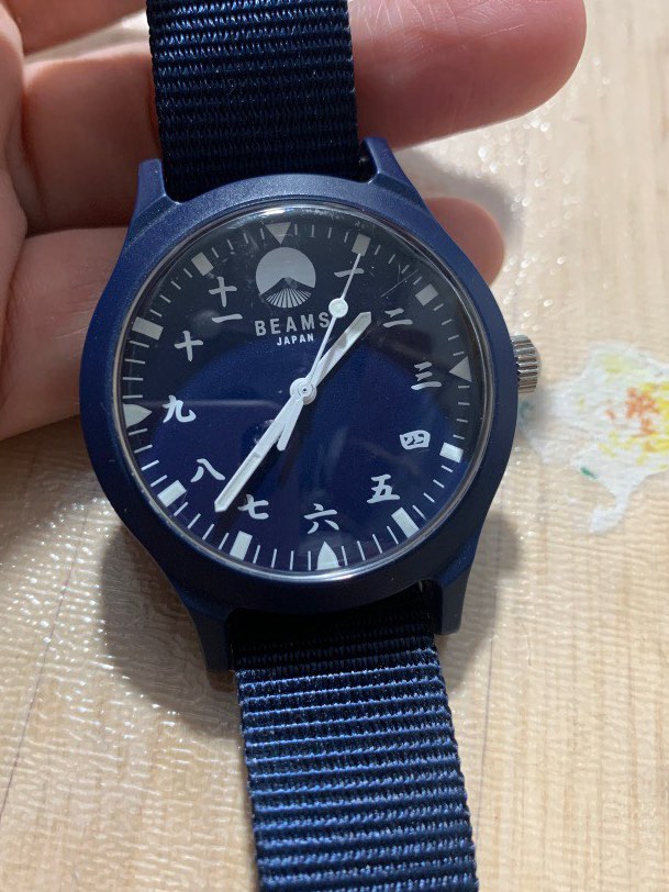 Beams Japan 🇯🇵made in Japan 日本original Chinese numeral watch Indigo 正常 ...