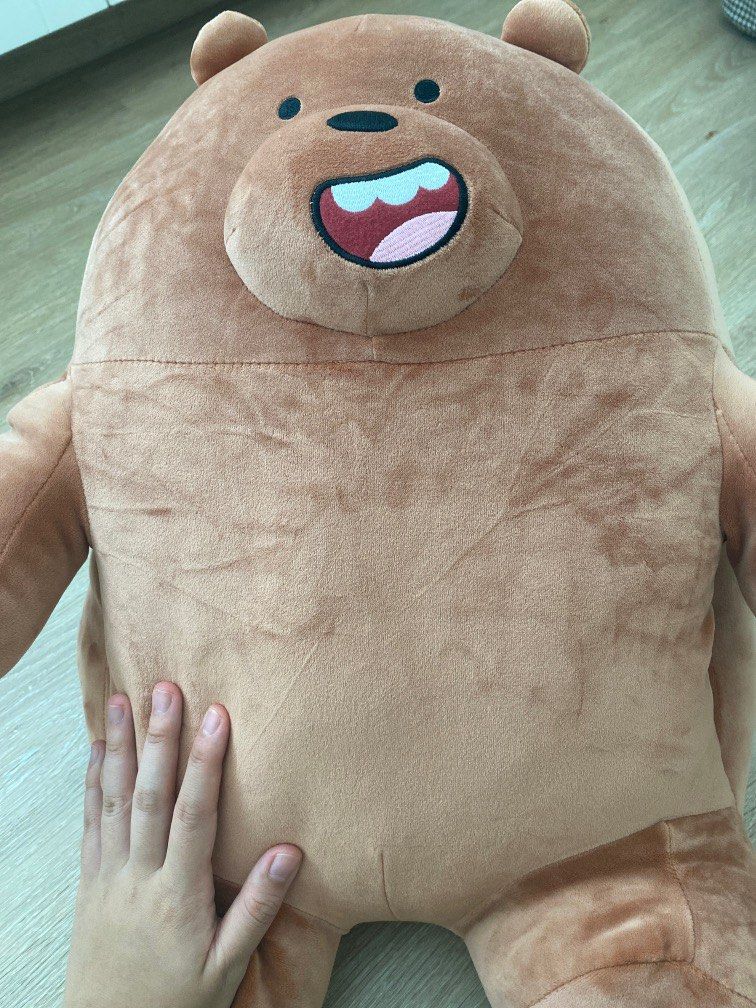 big miniso we bare bear grizz plush, Hobbies & Toys, Toys & Games on ...