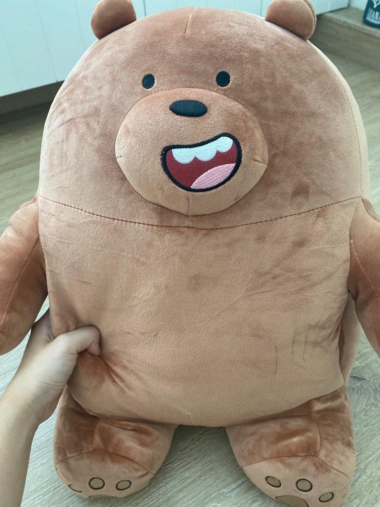 big miniso we bare bear grizz plush, Hobbies & Toys, Toys & Games on ...