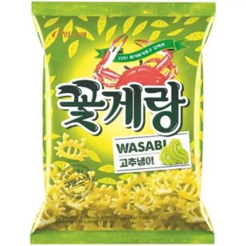 Binggrae crab shape Korean cracker Blue Crab chips wasabi crab shape ...
