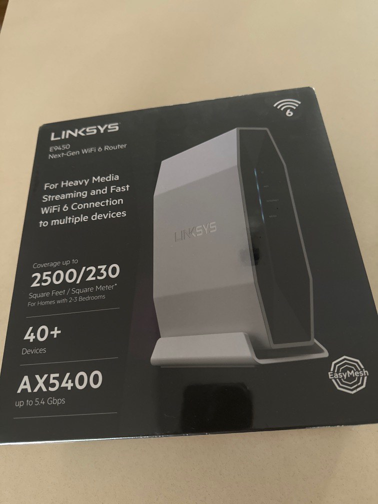 BNIB Sealed Linksys E9450 Next-Gen Wifi 6 Router, Computers & Tech ...