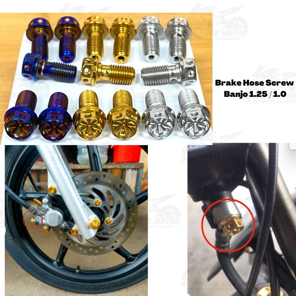 Brake Hose Screw Bleeding, Motorcycles, Motorcycle Accessories on Carousell