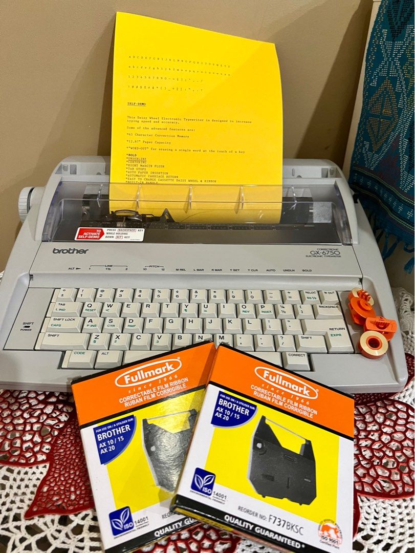 BROTHER Electronic Typewriter ( Correctronic GX-6750), Computers & Tech ...