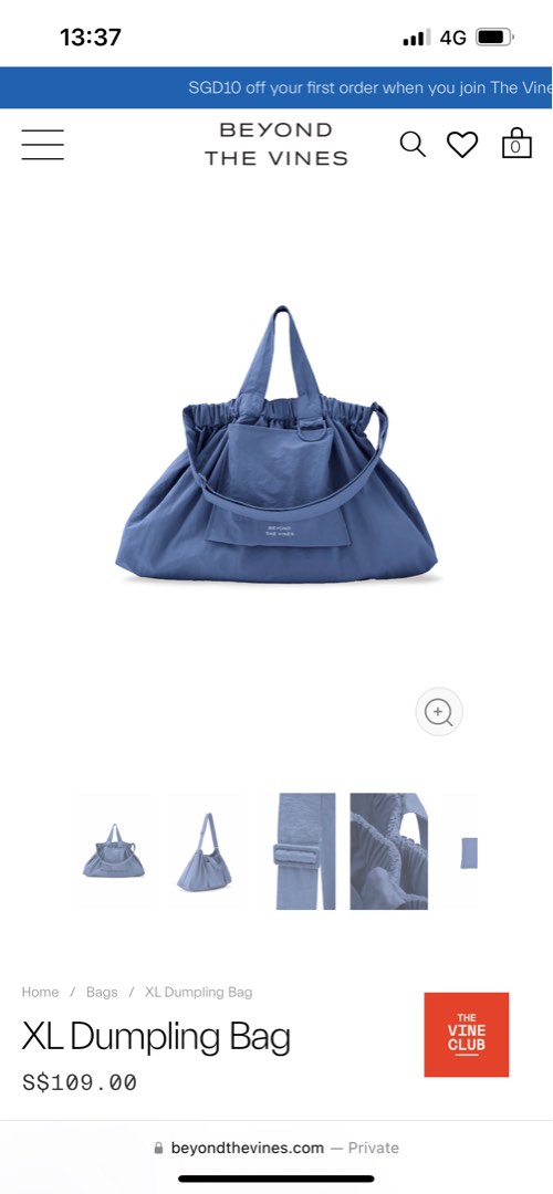 BTV XL Dumpling in Steel Blue, Women's Fashion, Bags & Wallets, Cross ...