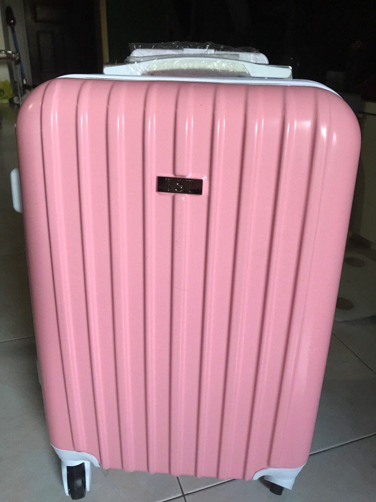Pink Cabin Luggage , Hobbies & Toys, Travel, Luggage on Carousell