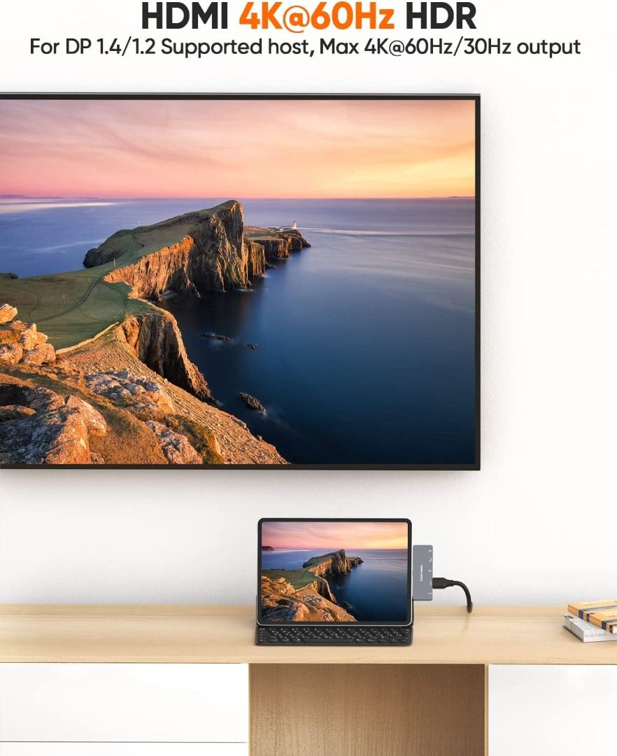 "CableCreation iPad Pro Adapter, 5 in 1 USB C iPad Pro Adapter HDMI 4K ...