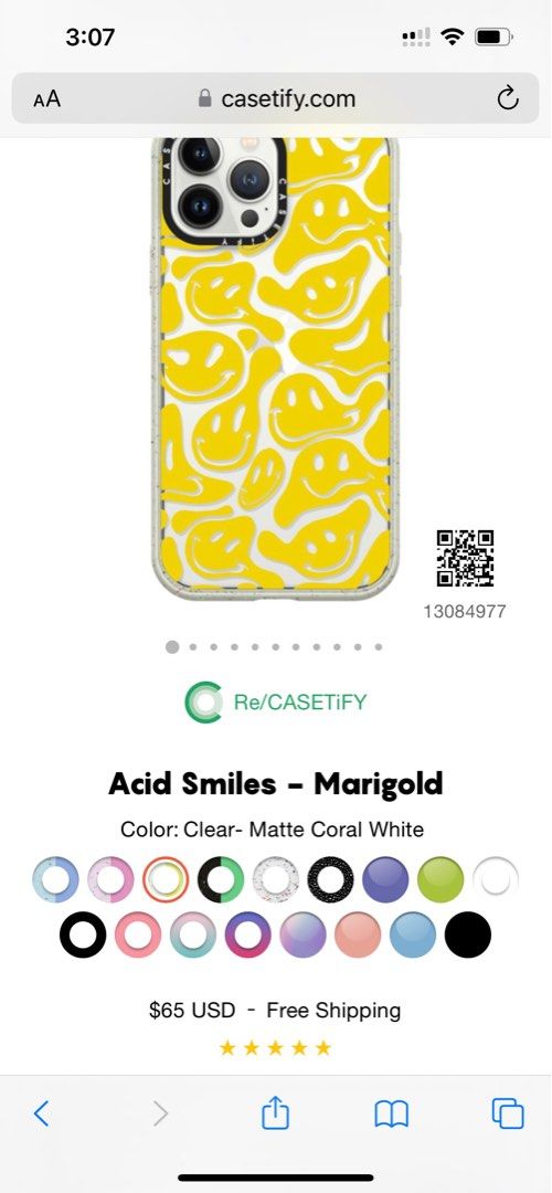 CASETiFY Acid Smiles Marigold, Mobile Phones & Gadgets, Mobile & Gadget Accessories, Cases ...