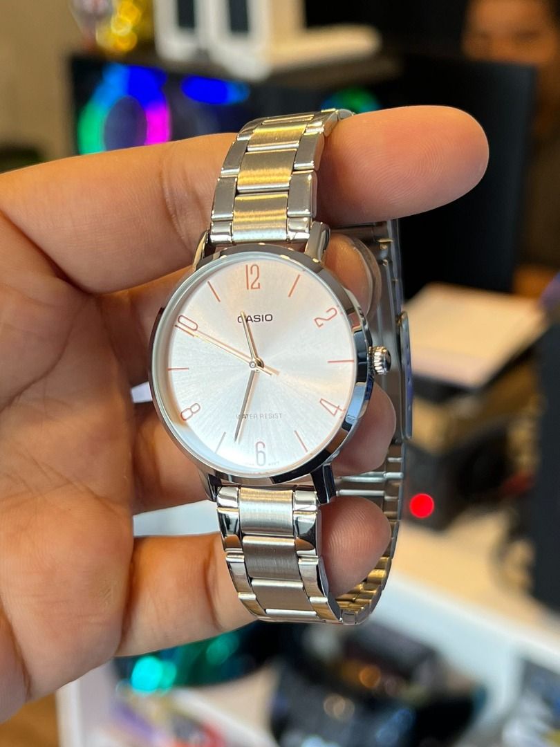 CASIO Analog Stainless Steel Ladies Watch LTP-VT01D-4B2 / Legit Casio Analog Silver Women's ...