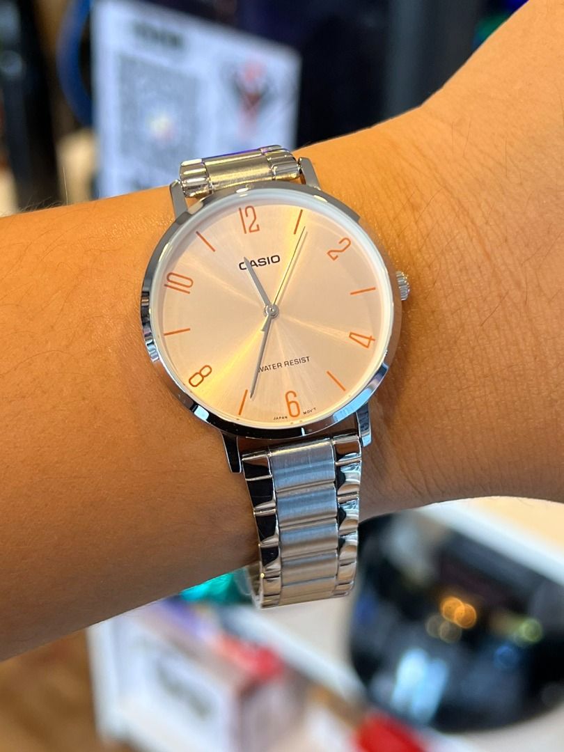 CASIO Analog Stainless Steel Ladies Watch LTP-VT01D-4B2 / Legit Casio Analog Silver Women's ...