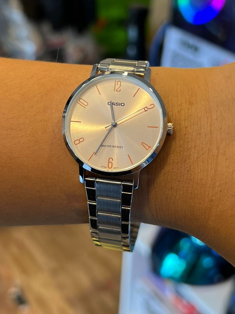 CASIO Analog Stainless Steel Ladies Watch LTP-VT01D-4B2 / Legit Casio Analog Silver Women's ...