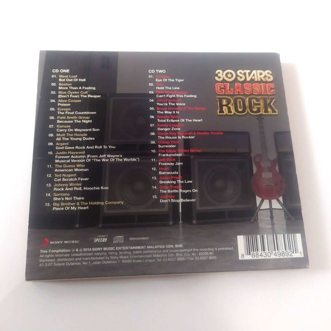 CD 30 CLASSIC ROCK 2 Discs - Santana, Survivor, Toto, Cheap Trick ...