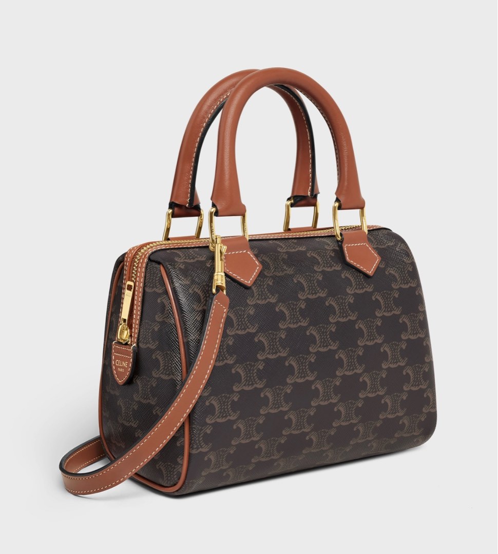 Celine Small Boston Bag in Triomphe, Luxury, Bags & Wallets on Carousell